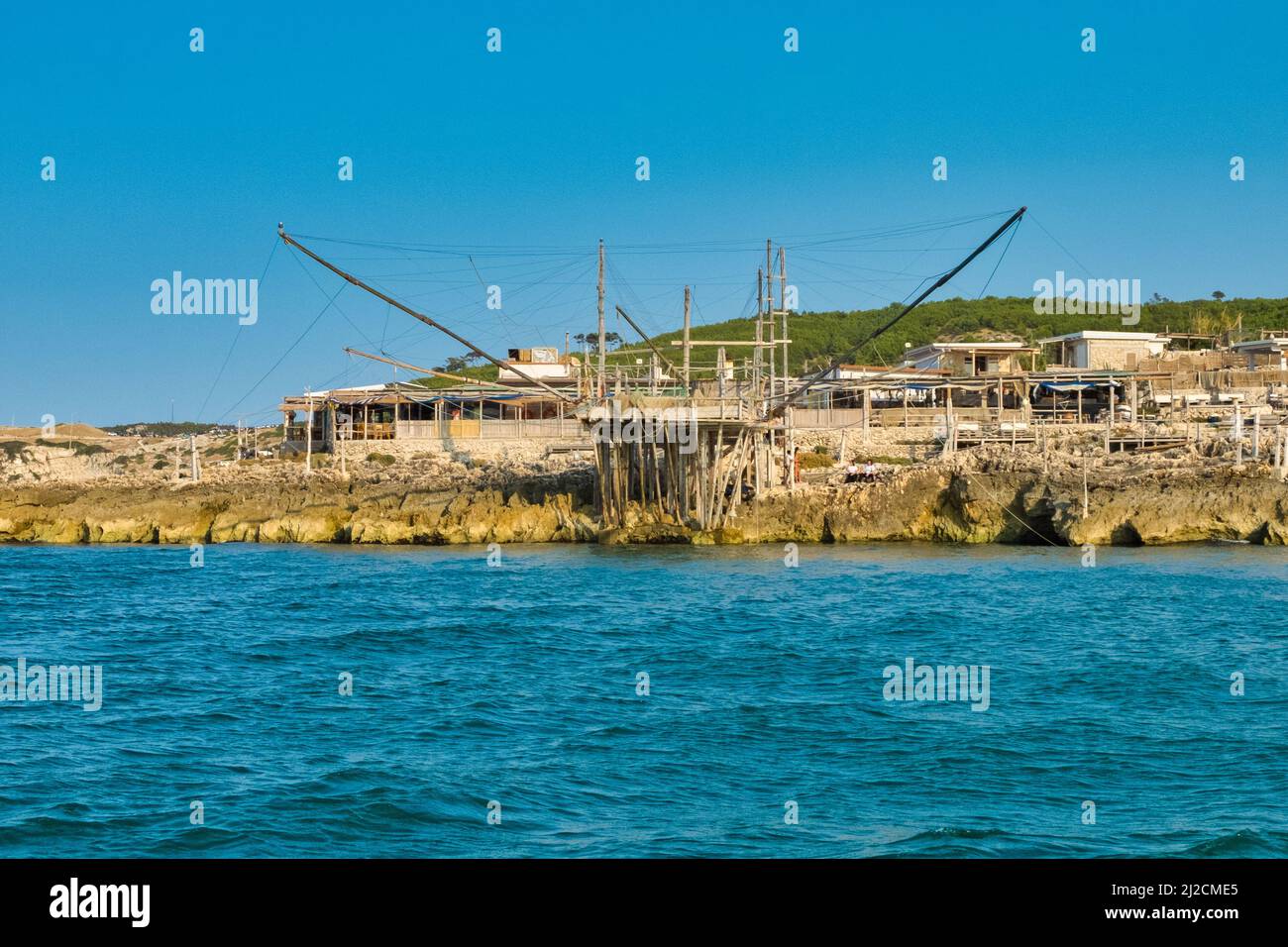 Trabucco, traditional wooden fishing construction structure in Apulia ...