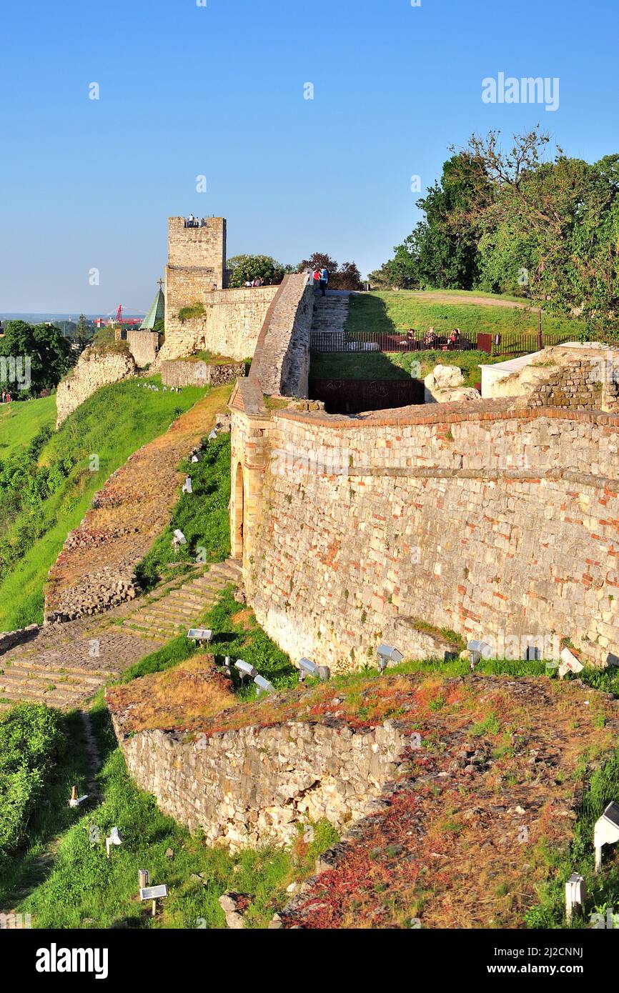 A stunning view of the historic Kalemegdan fortress in Belgrade, Serbia ...