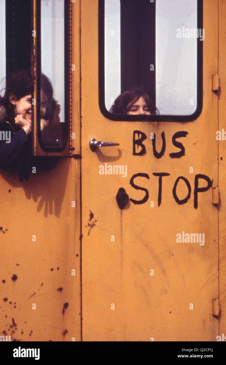1970s bus stop hi-res stock photography and images - Alamy