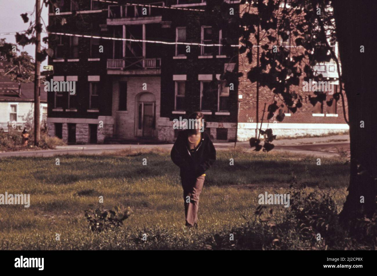 Residents on Mulkey Square, a low-income neighborhood on the city's ...
