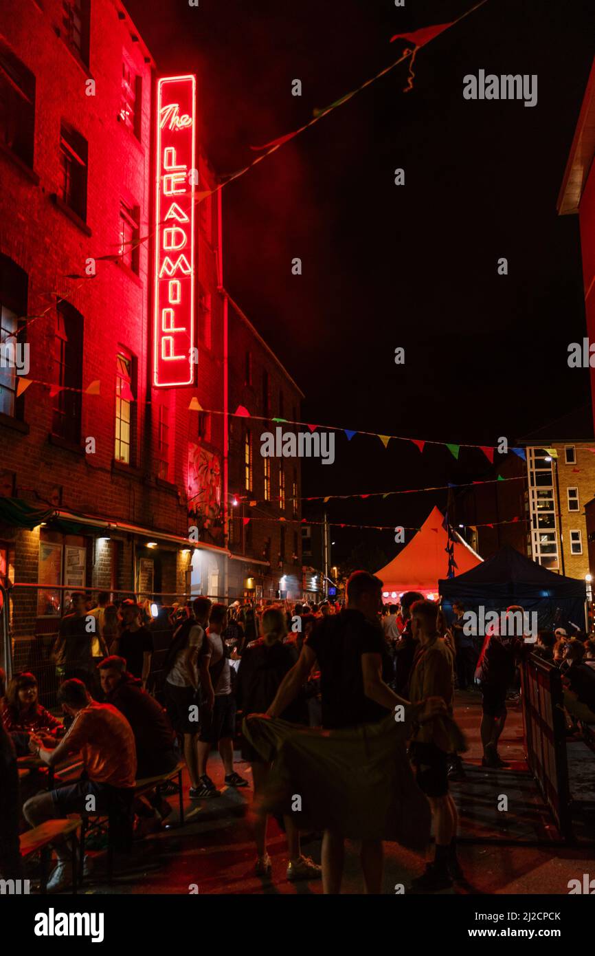 Road closure for a street party outside The Leadmill nightclub over the ...