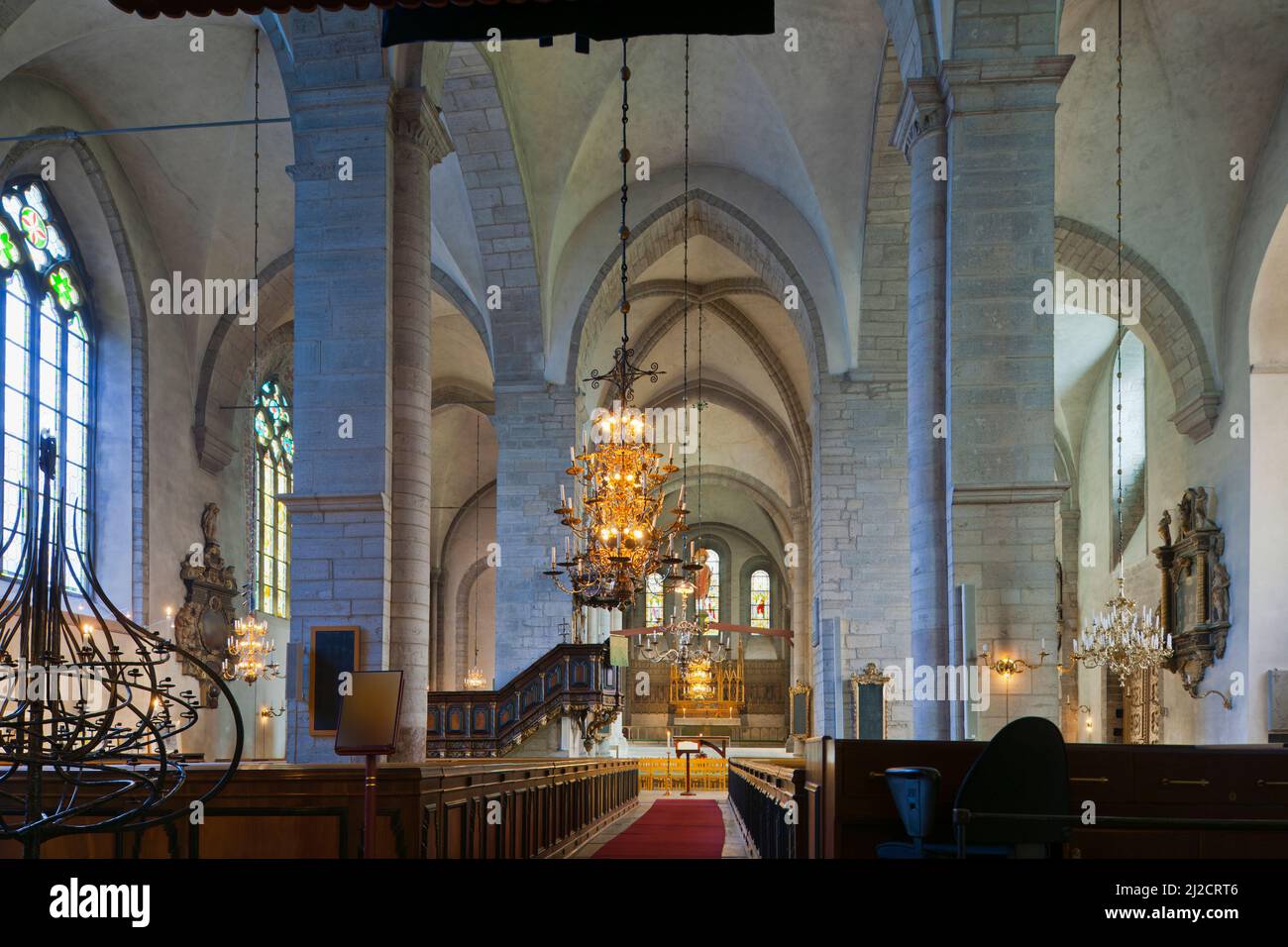 Interior from the Kalmar cathedral in Sweden Stock Photo - Alamy