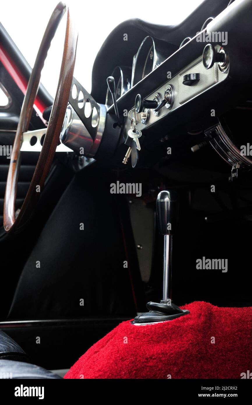 Classic car interior Stock Photo - Alamy