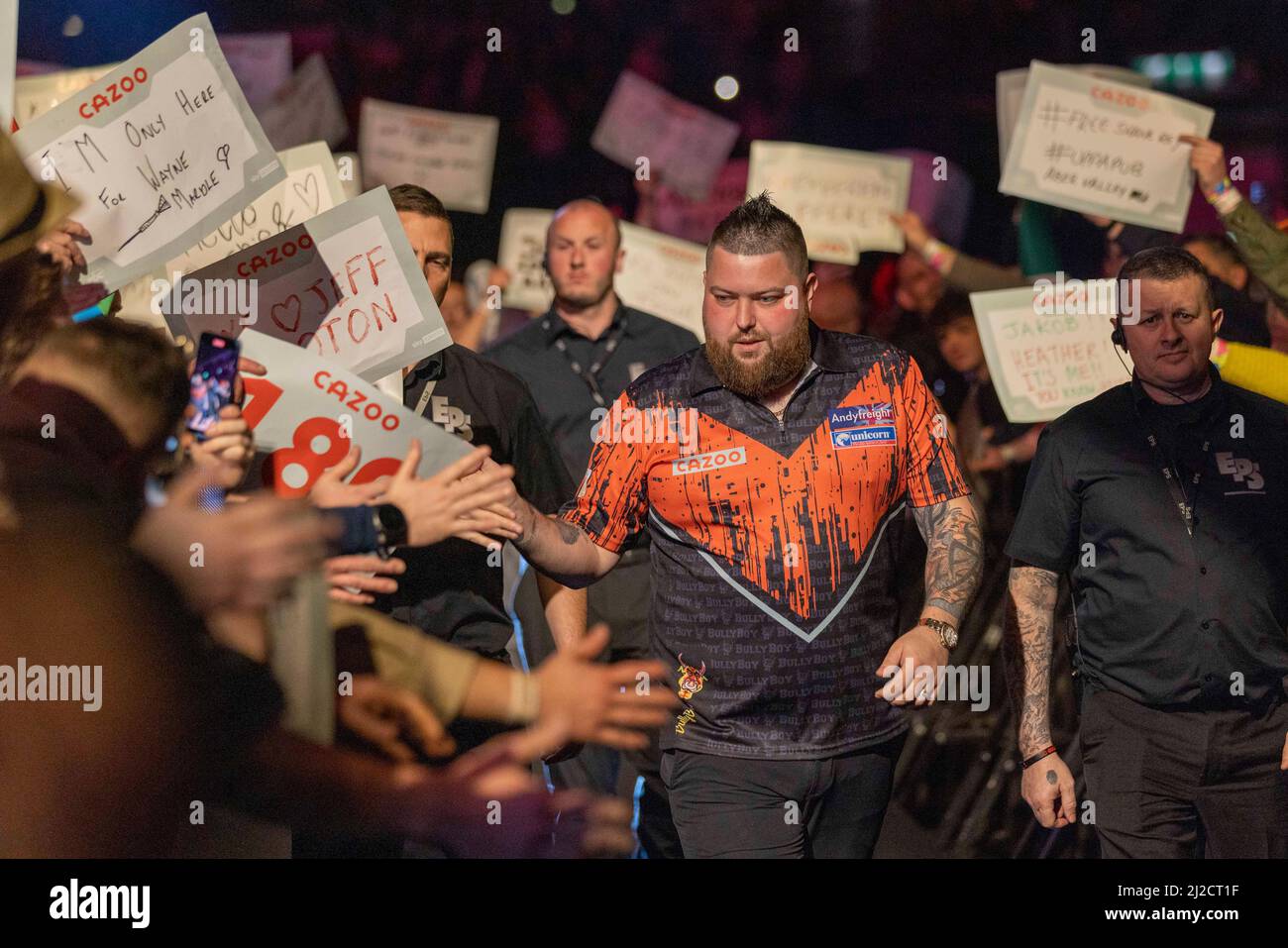 31st March 2022 ; Utilita Arena, Birmingham, England: PDC Darts ...