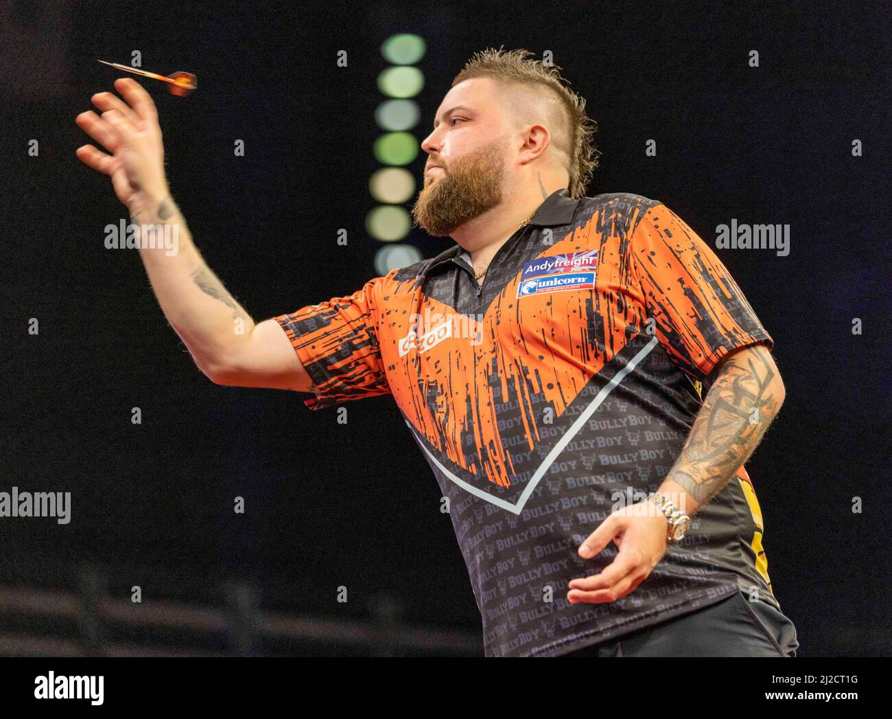 31st March 2022 ; Utilita Arena, Birmingham, England: PDC Darts ...