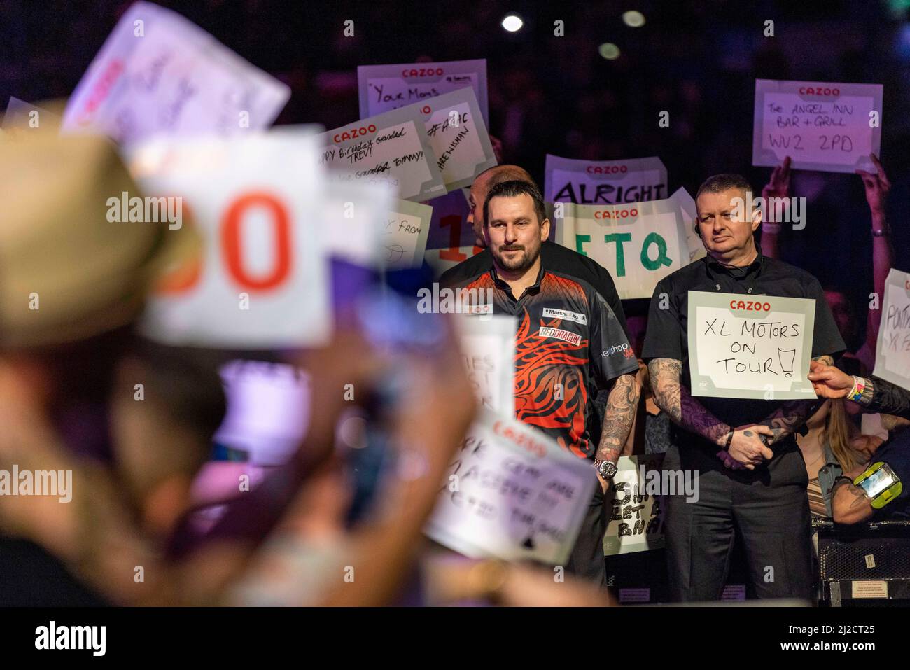 31st March 2022 ; Utilita Arena, Birmingham, England: PDC Darts ...