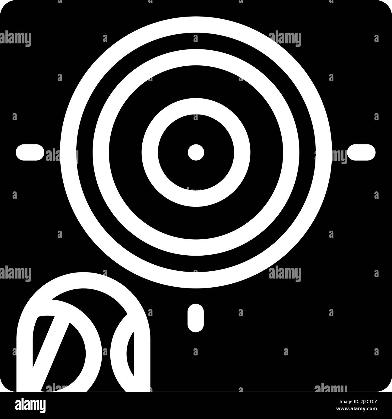 target for training glyph icon vector illustration Stock Vector Image ...