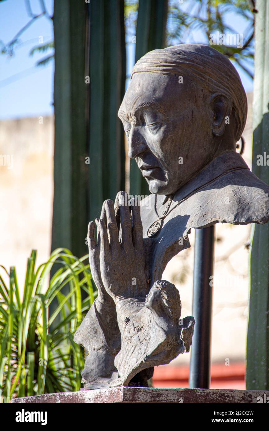 Famous statesman politician mexican statue head folded hands hi-res ...