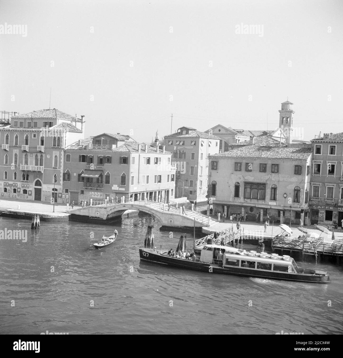 Bridge in Venice photographed from the ship Esperia ca: May 1953 Stock ...