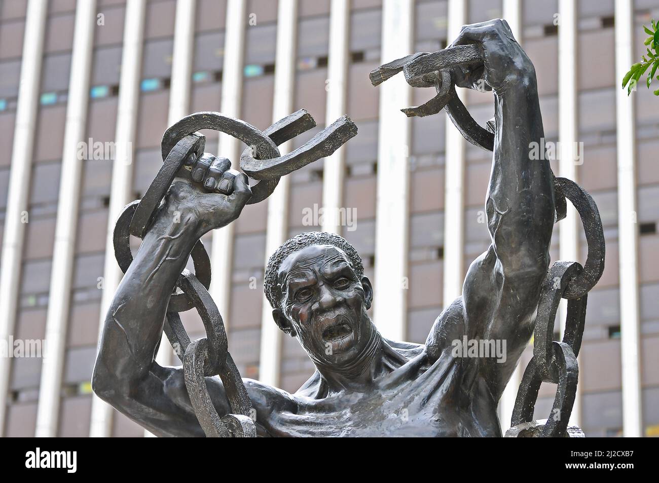 The Zambian Freedom statue in front of the government offices in ...