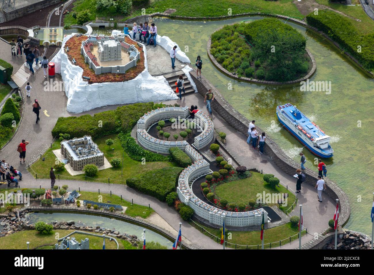 The famous Mini-Europe miniature historical European buildings park in ...