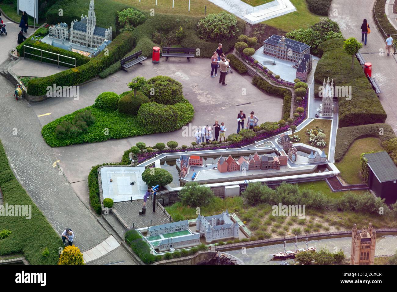 The famous Mini-Europe miniature historical European buildings park in ...