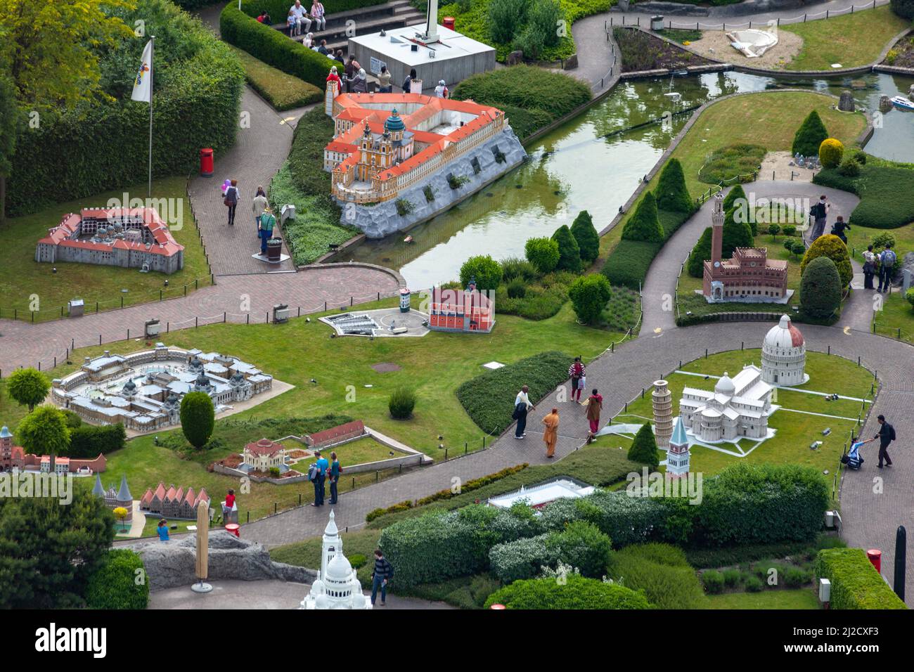 The famous Mini-Europe miniature historical European buildings park in ...