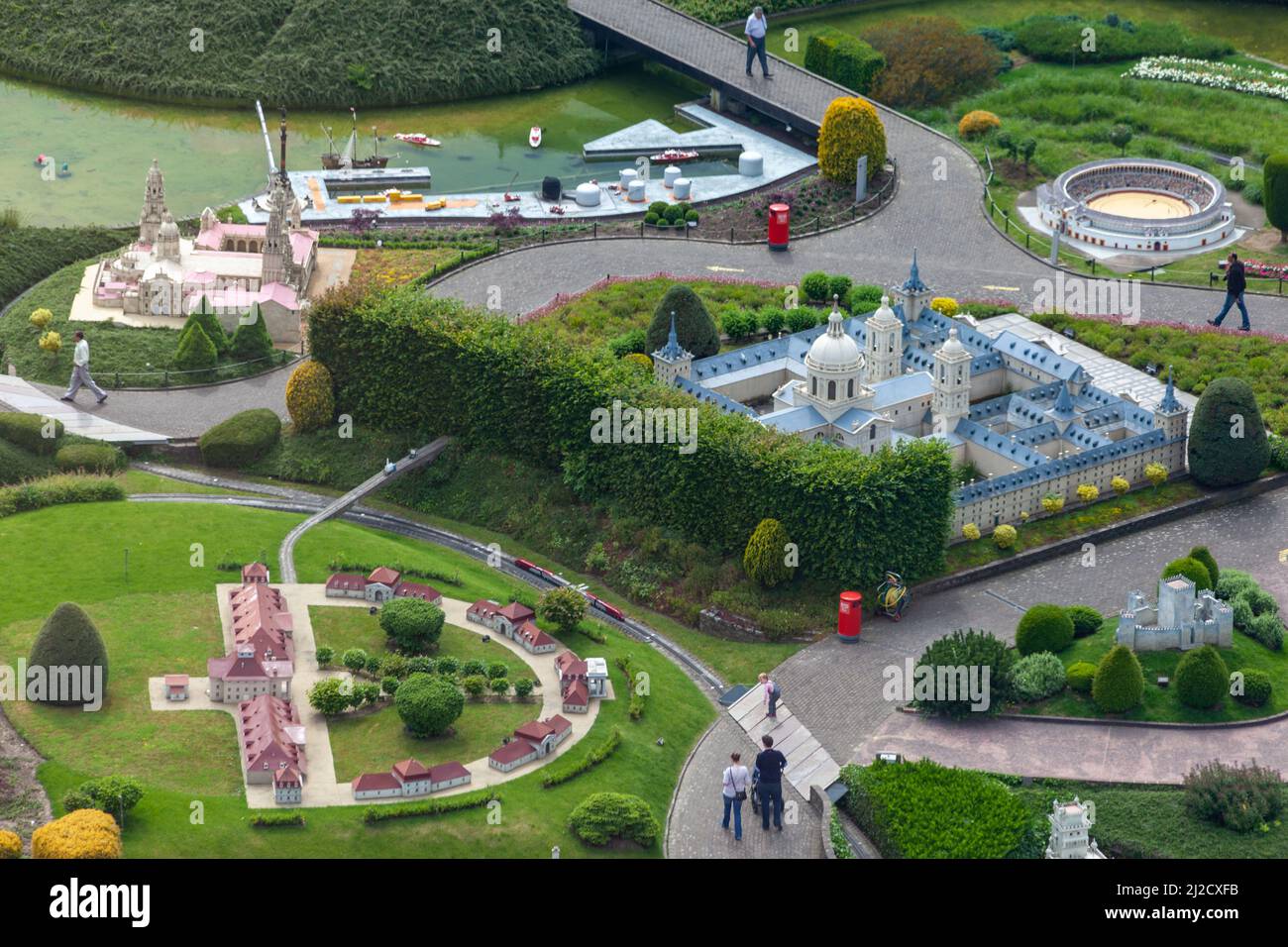 The famous Mini-Europe miniature historical European buildings park in ...