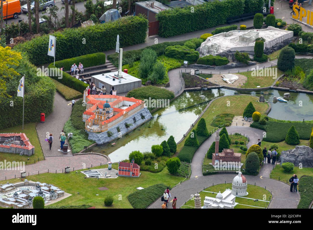 The famous Mini-Europe miniature historical European buildings park in ...