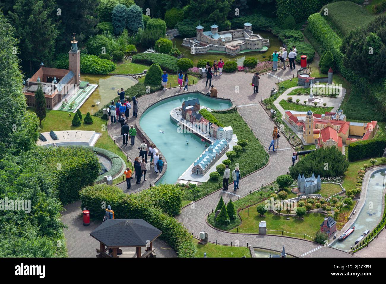 The famous Mini-Europe miniature historical European buildings park in ...