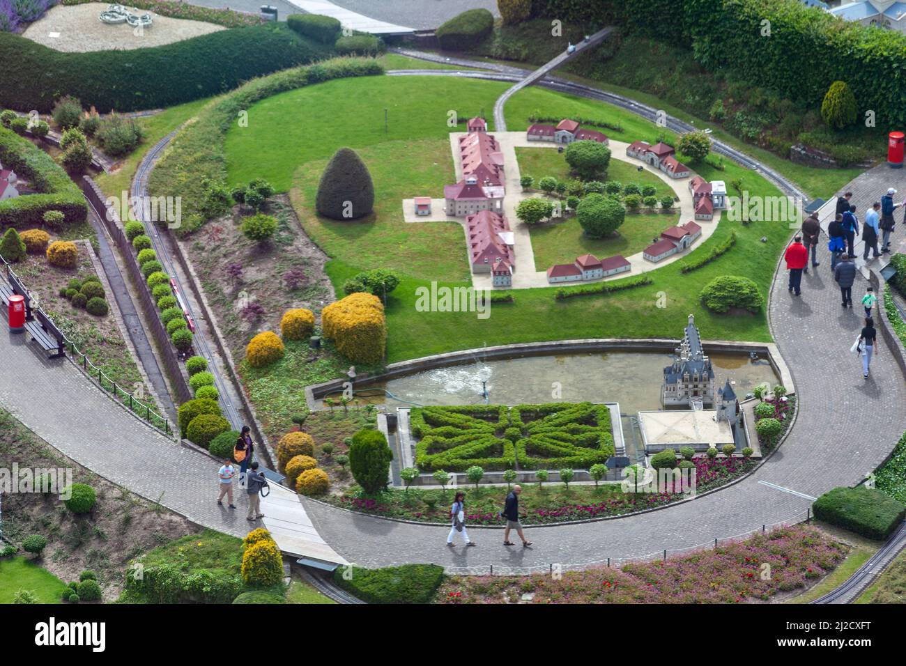 The famous Mini-Europe miniature historical European buildings park in ...
