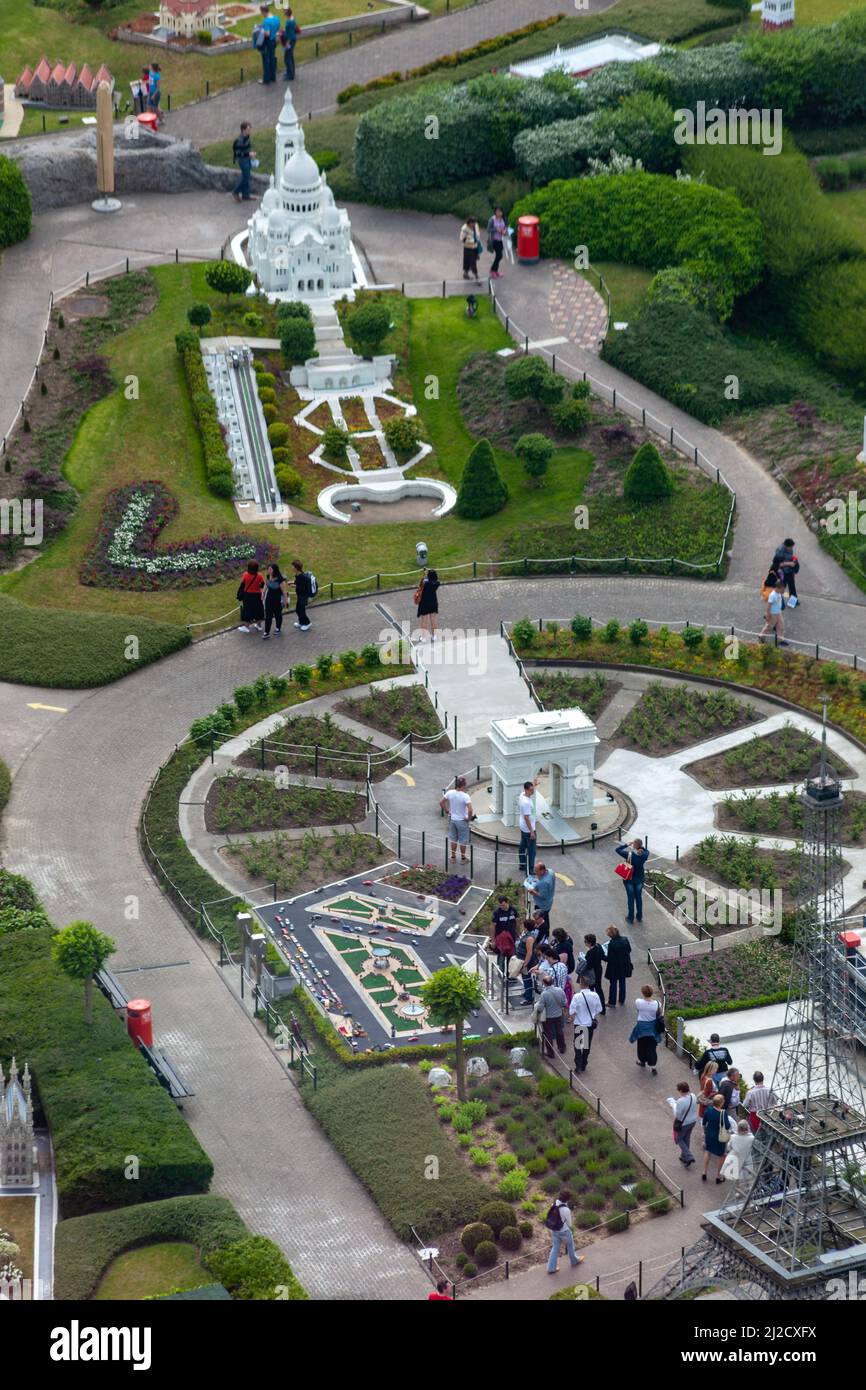 The famous Mini-Europe miniature historical European buildings park in ...