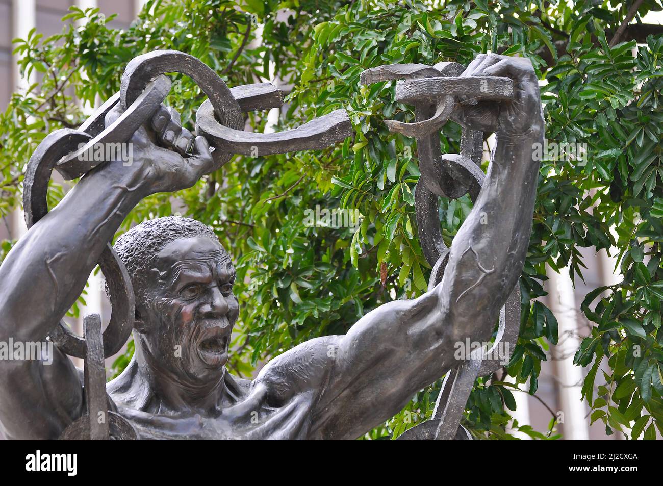 The Zambian Freedom statue in front of the government offices in ...