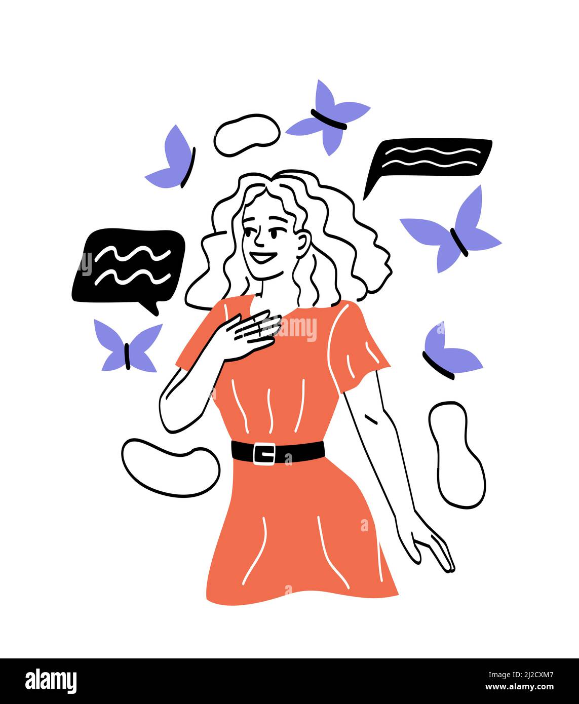 Person with different thoughts and feelings Stock Vector Image & Art ...