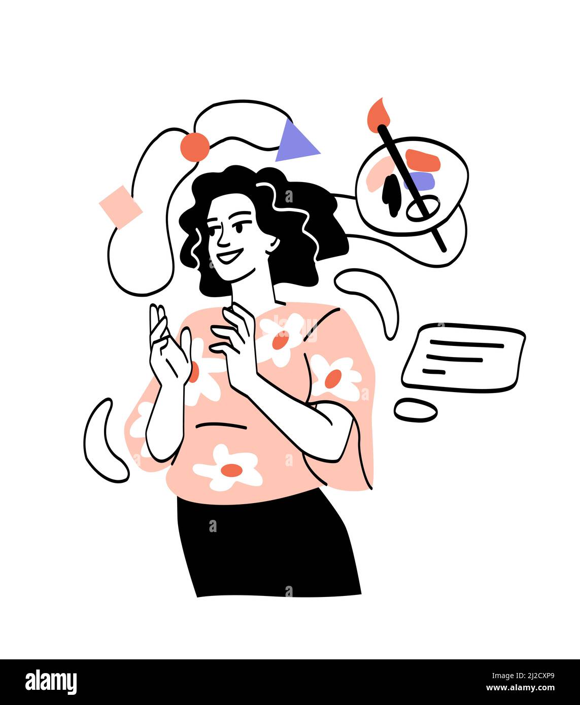 Person with different thoughts and feelings Stock Vector Image & Art ...