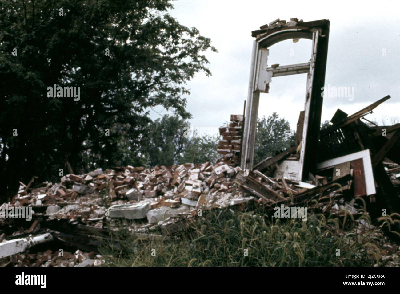 Doorway to nowhere - all that remains of a Mulkey Square house that ...