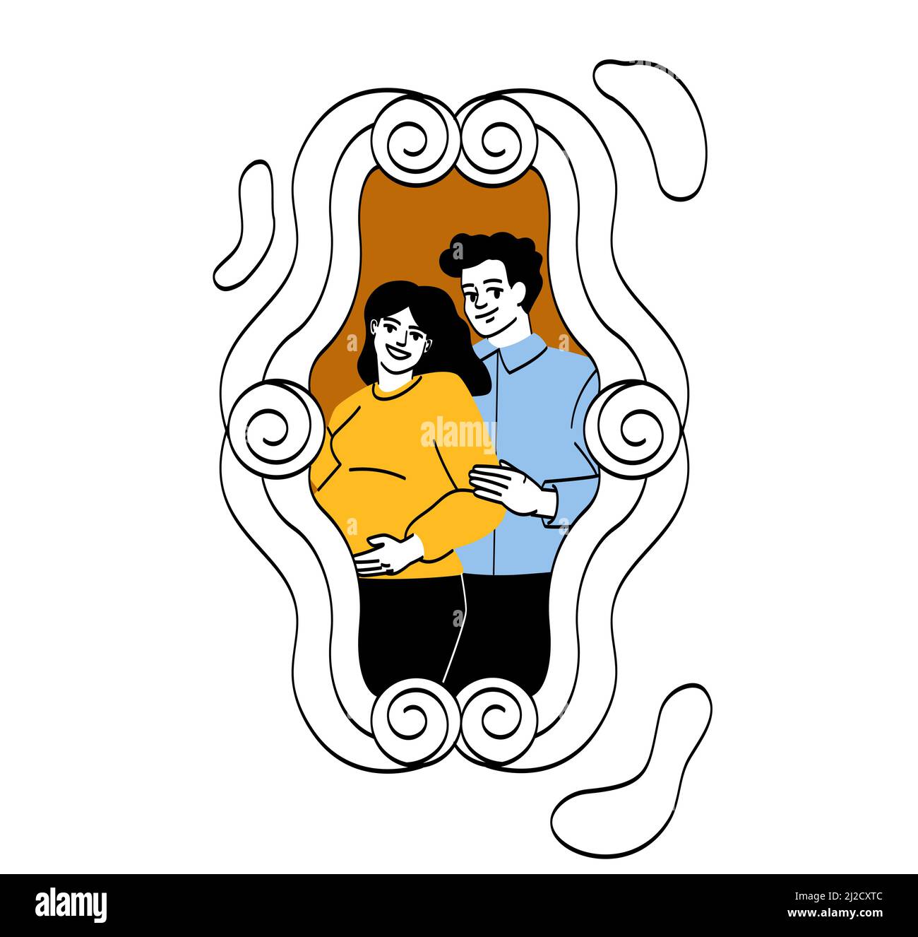 Family portrait in art Cut Out Stock Images & Pictures - Alamy