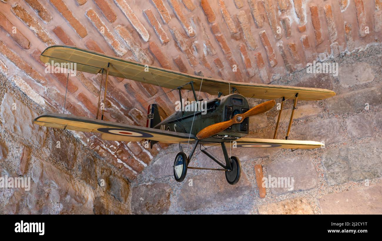 Ankara, Turkey - March 26 2022: Model plane as biplane fighter aircraft ...
