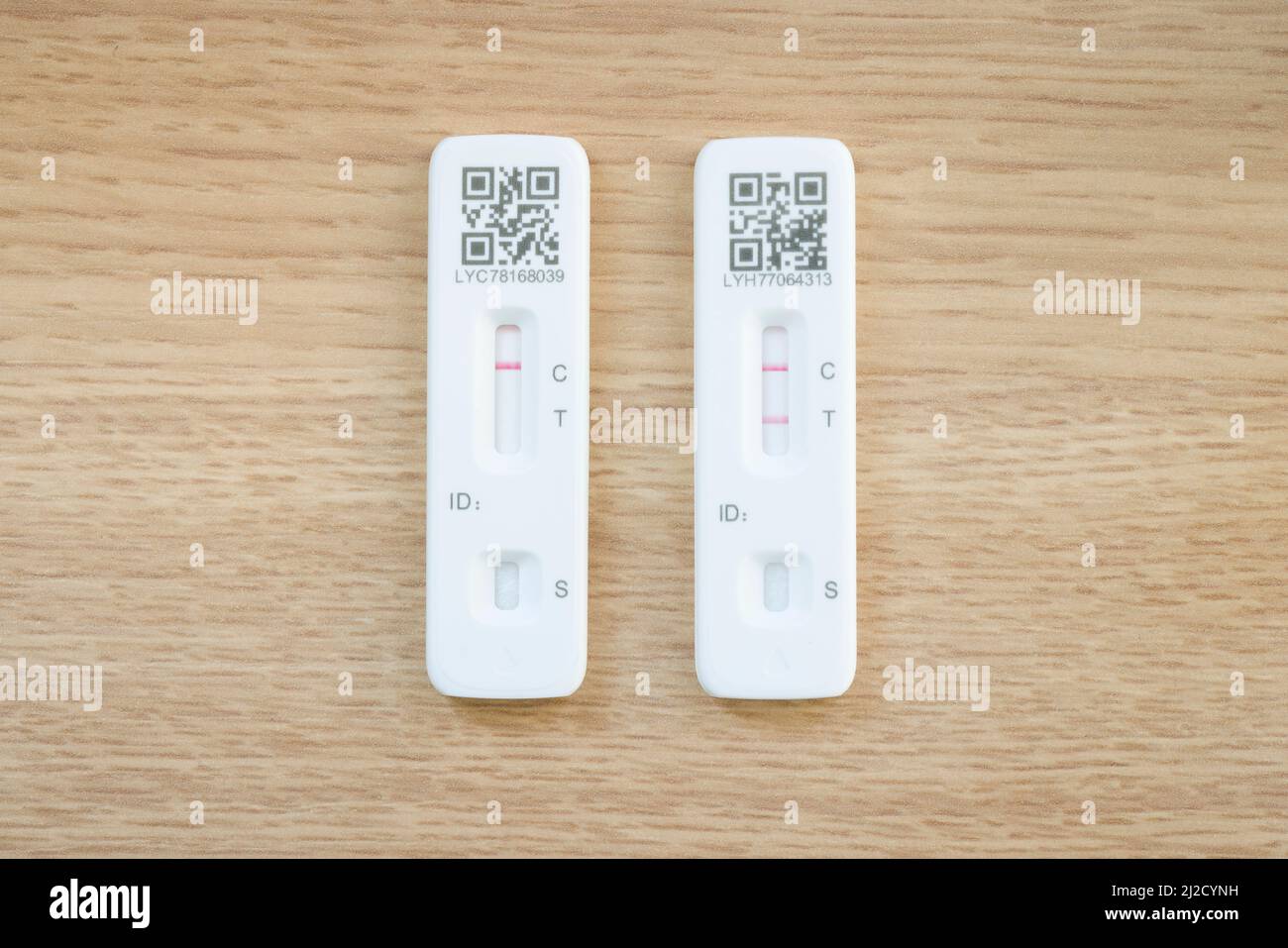 UNITED KINGDOM - March 26, 2022. Covid 19 testing. Two LFT (Lateral ...