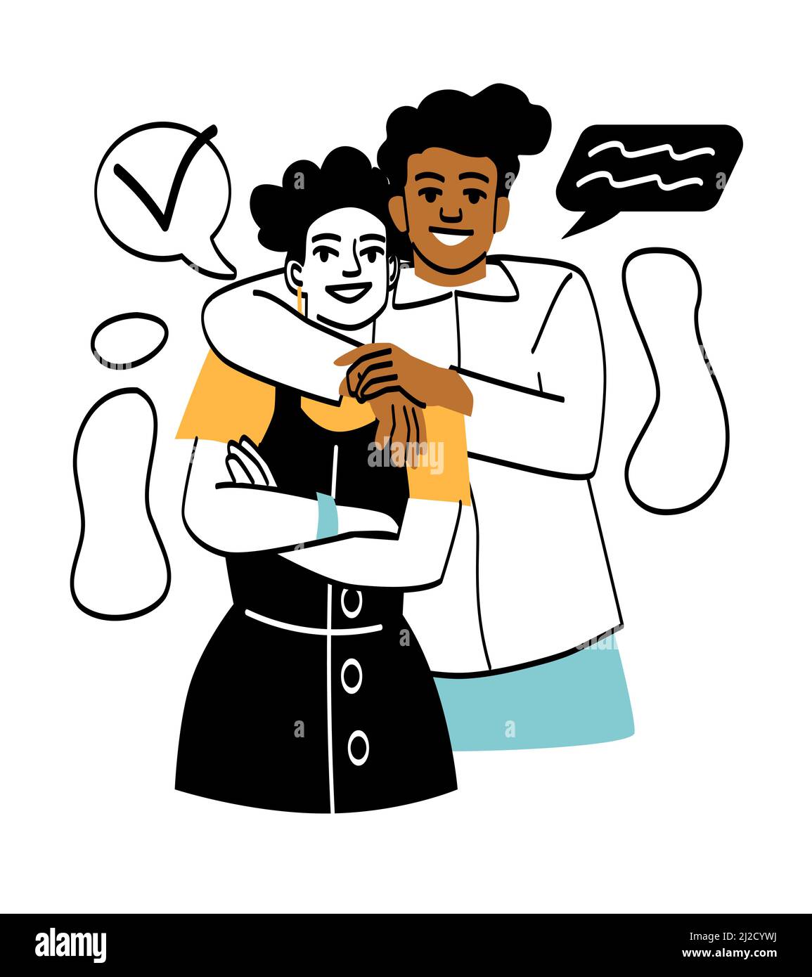 Happy people friends Stock Vector Image & Art - Alamy