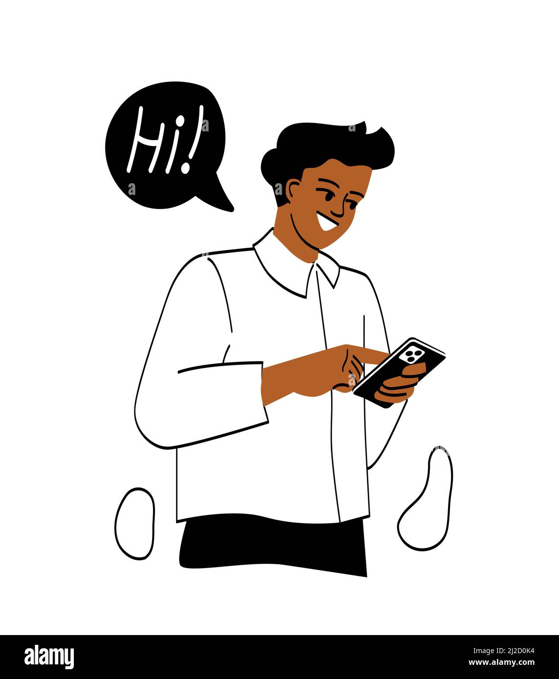 Man typing cartoon hi-res stock photography and images - Alamy