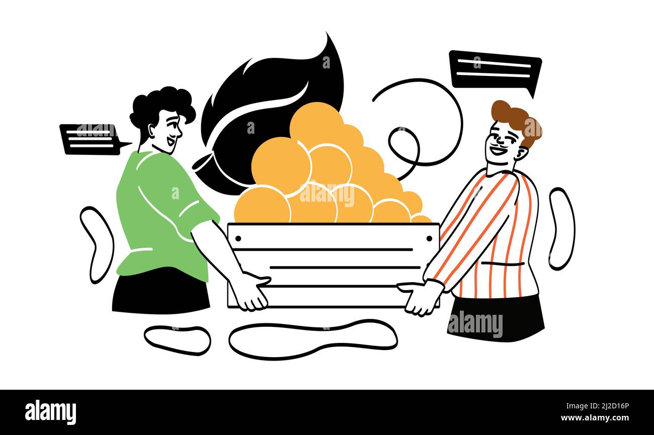 Man farmer picking fresh Stock Vector Images - Alamy