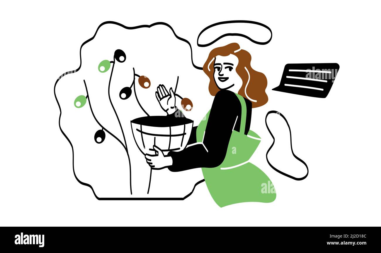 People picking harvest Stock Vector Image & Art - Alamy