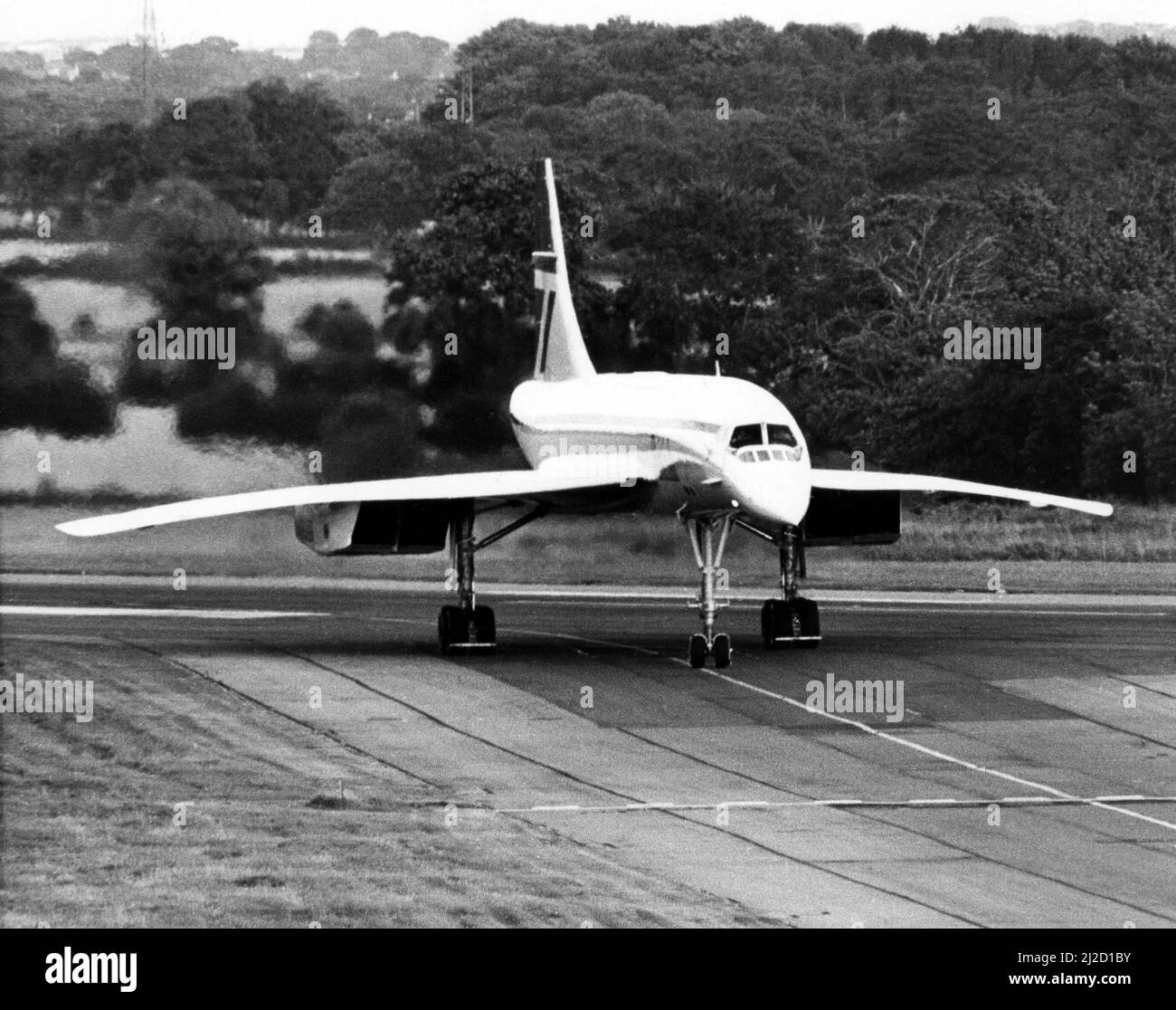 British Airways Concorde airliner / aircraft visits Newcastle Airport ...