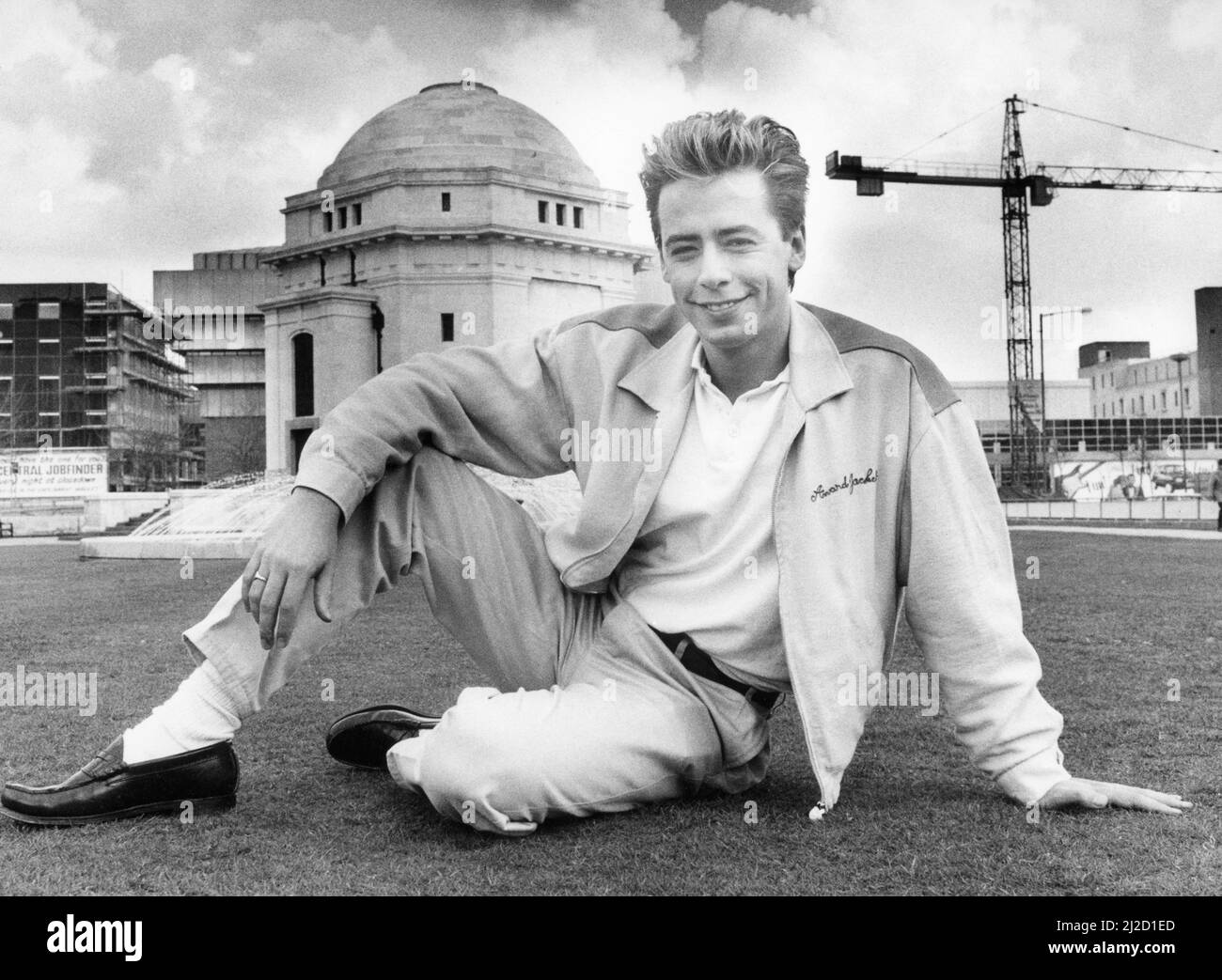Pop Star Nick Heyward relaxes in the gardens of the Hall of Memory, in ...