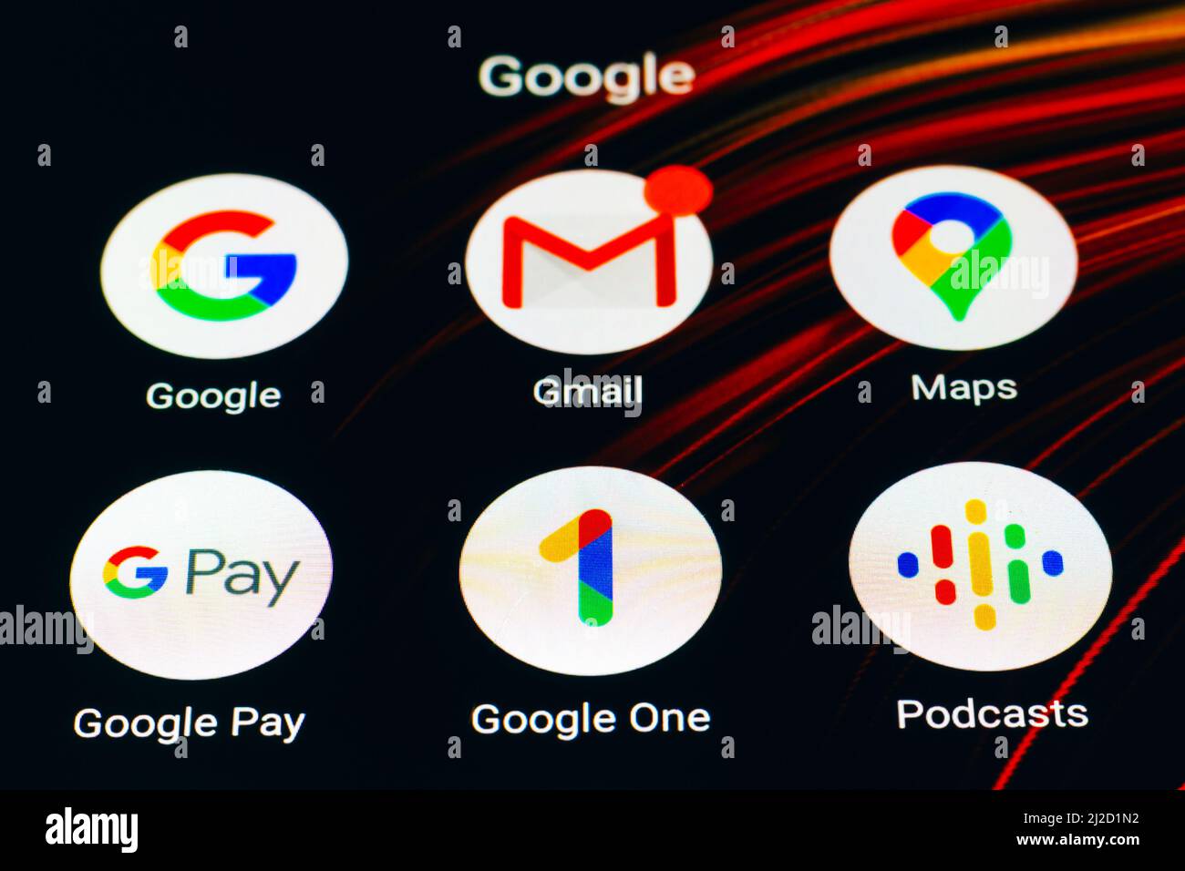 In this photo illustration the Google, Gmail, Google Maps, Google Play ...