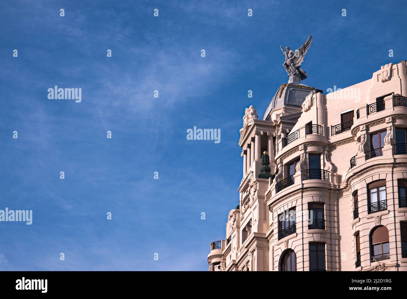 2021. Valencia, Spain. Lateral image of the building known by the ...