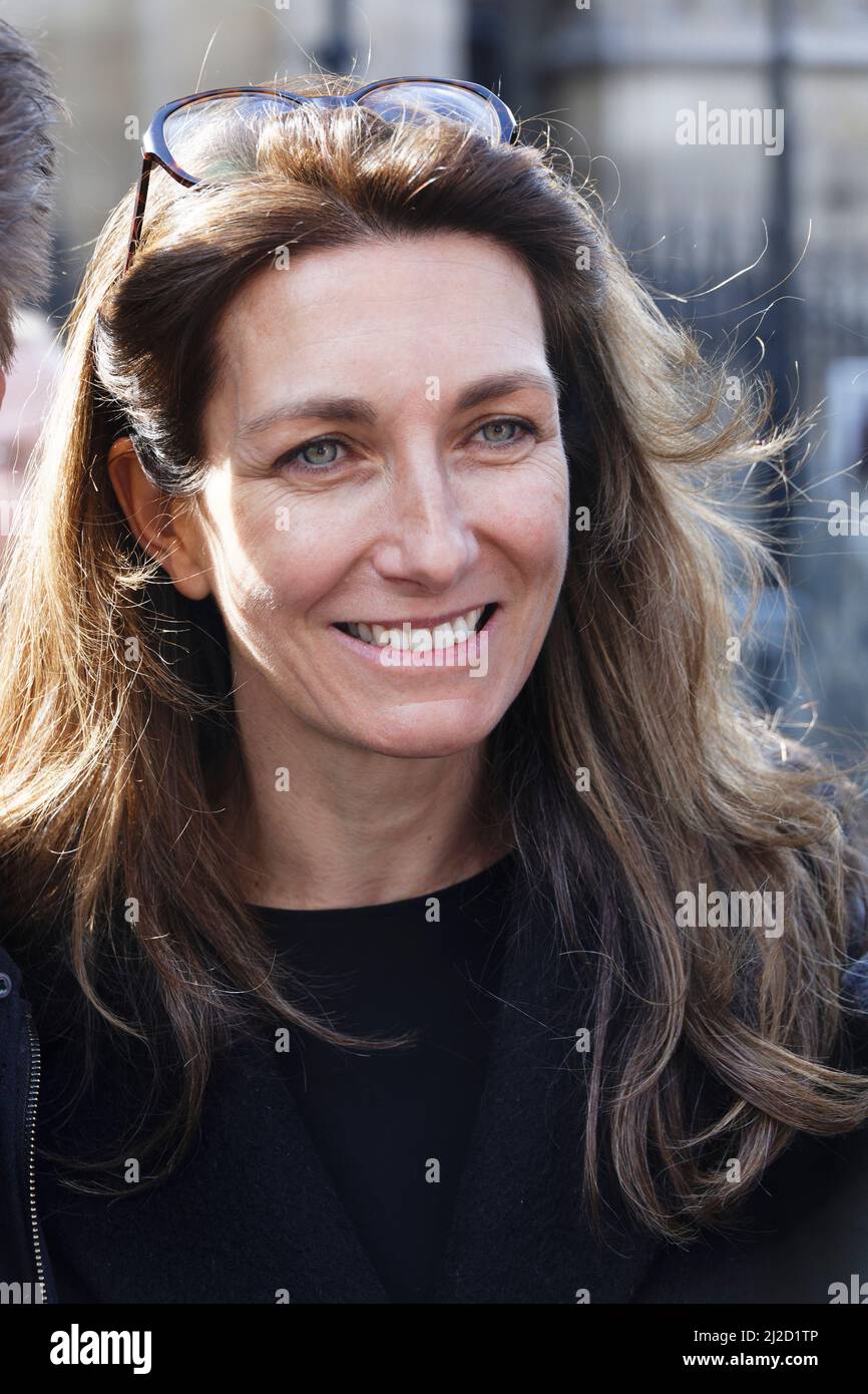 Paris, France. 9th Mar, 2022, Anne-Claire Coudray attends Jean-Pierre ...