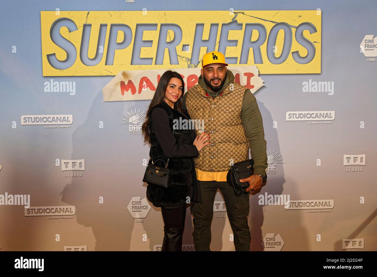 Paris, France. 31st Jan, 2022, Kamel Guenfoud and a guest attending the ...