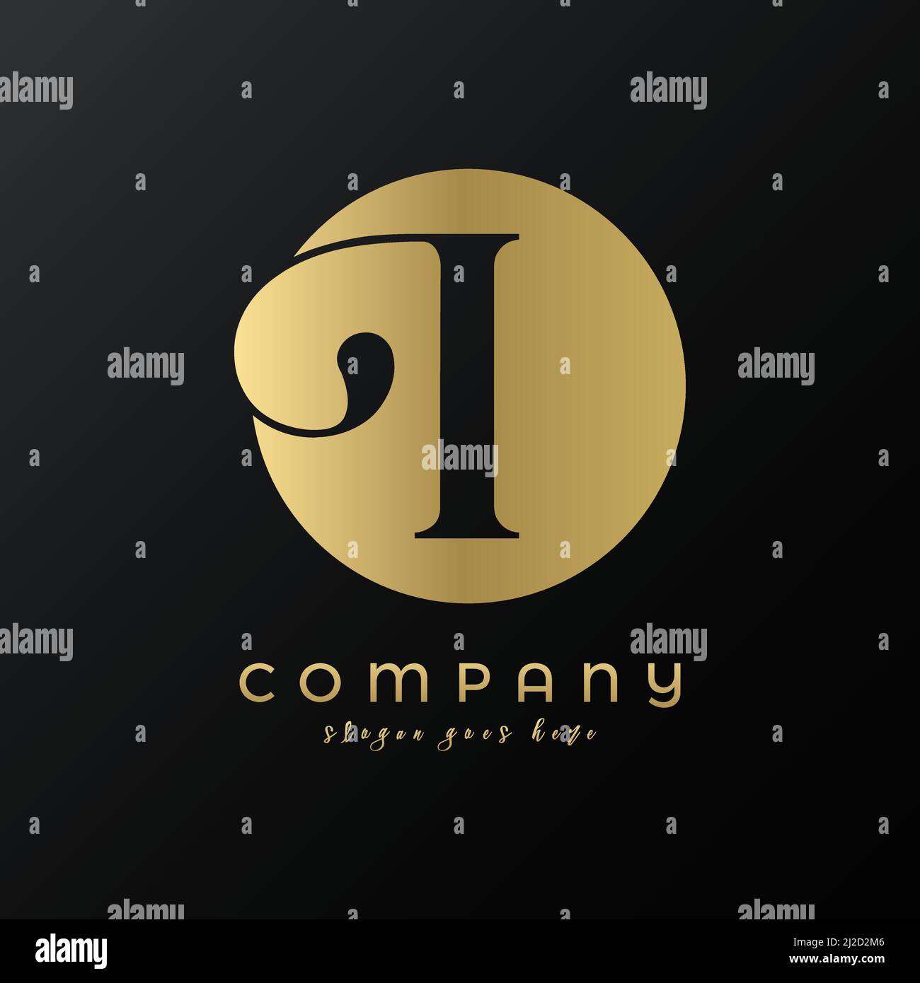 Luxury monogram gold logo design hi-res stock photography and images ...
