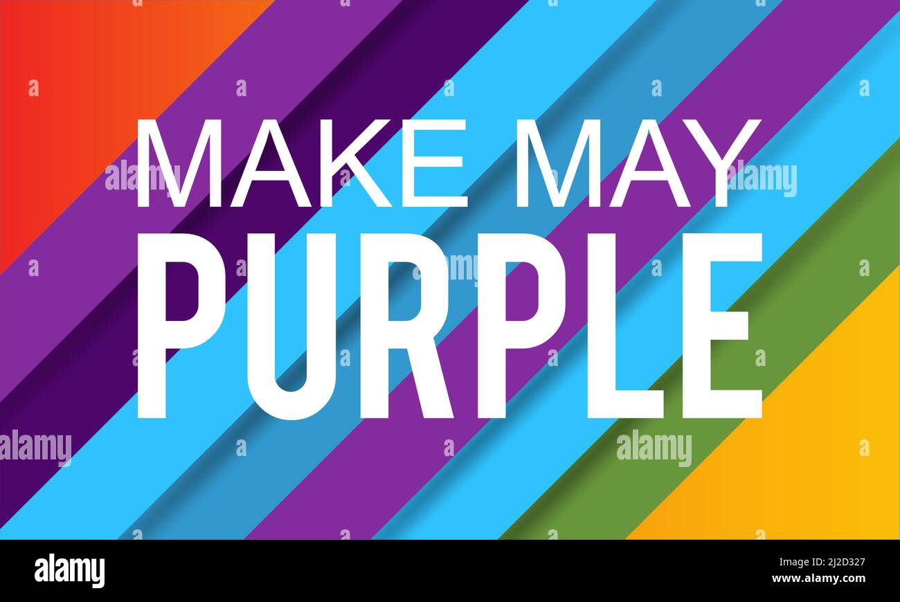 Make May Purple. Annual stroke awareness month vector template for ...