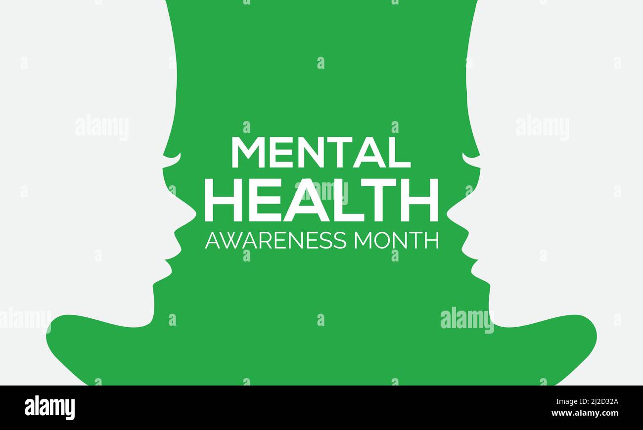 Mental Health Awareness Month. Health awareness concept vector template ...