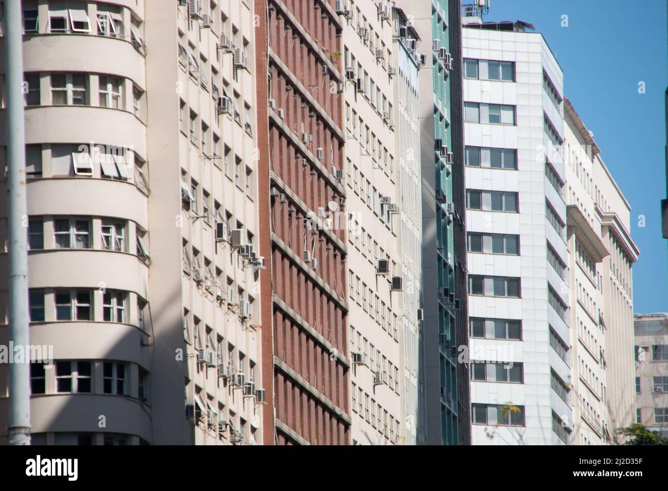 facade of a building in downtown rio de janeiro, Brazil Stock Photo - Alamy