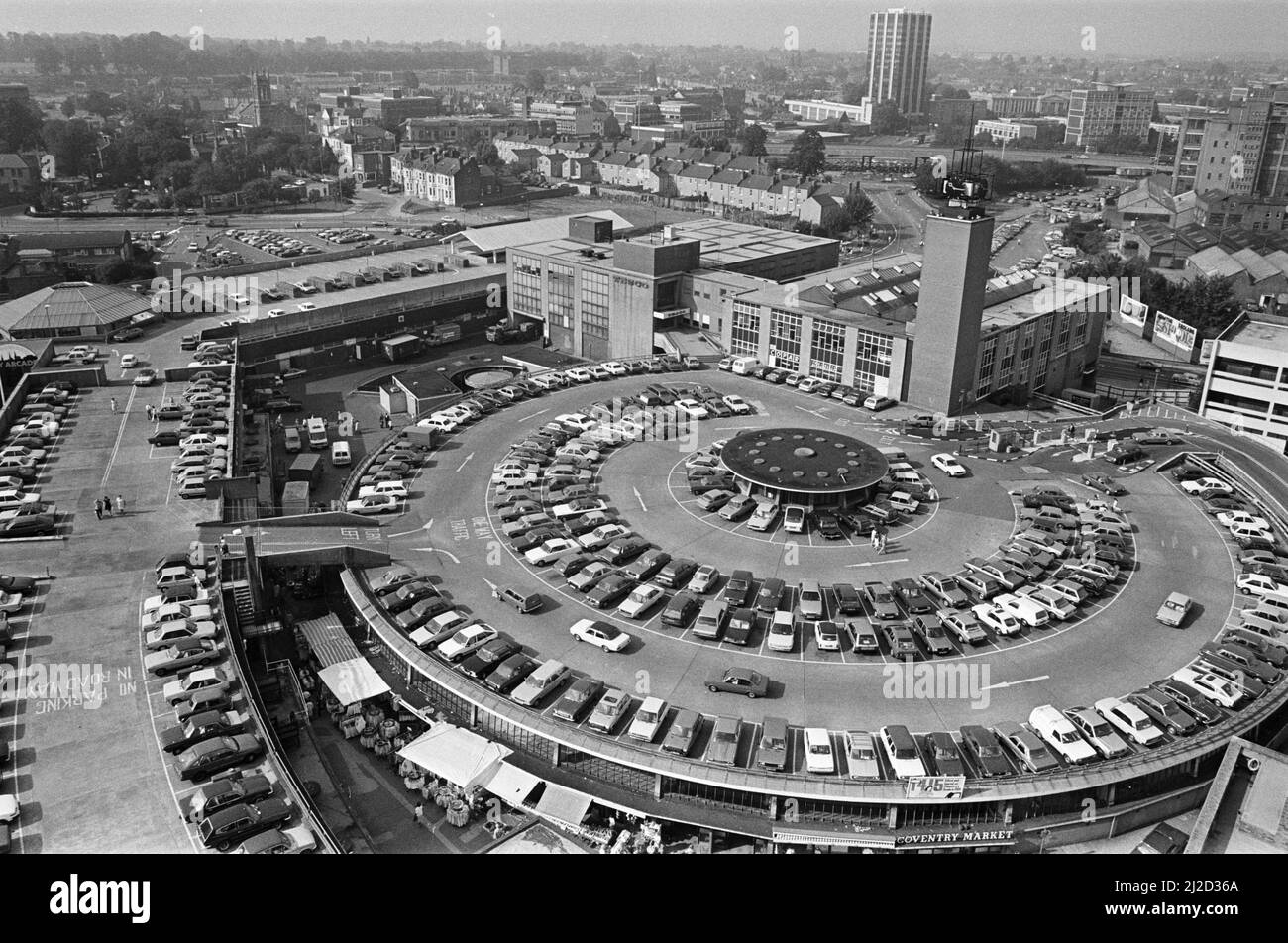 City Arcade rooftop car park and market roof, Coventry. 30th August ...