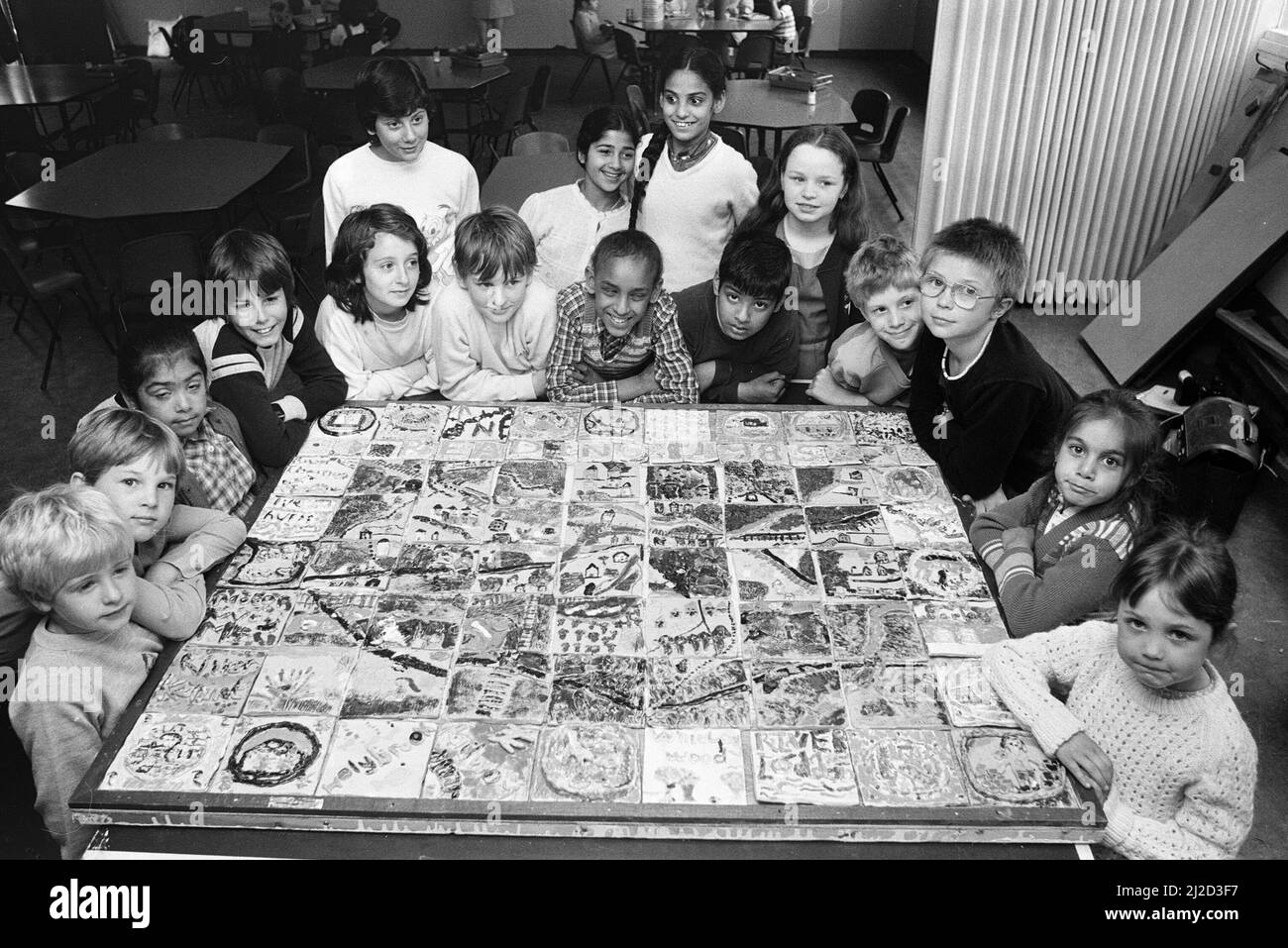 Tile mural made by children at Coley Primary School, Wolseley Street ...
