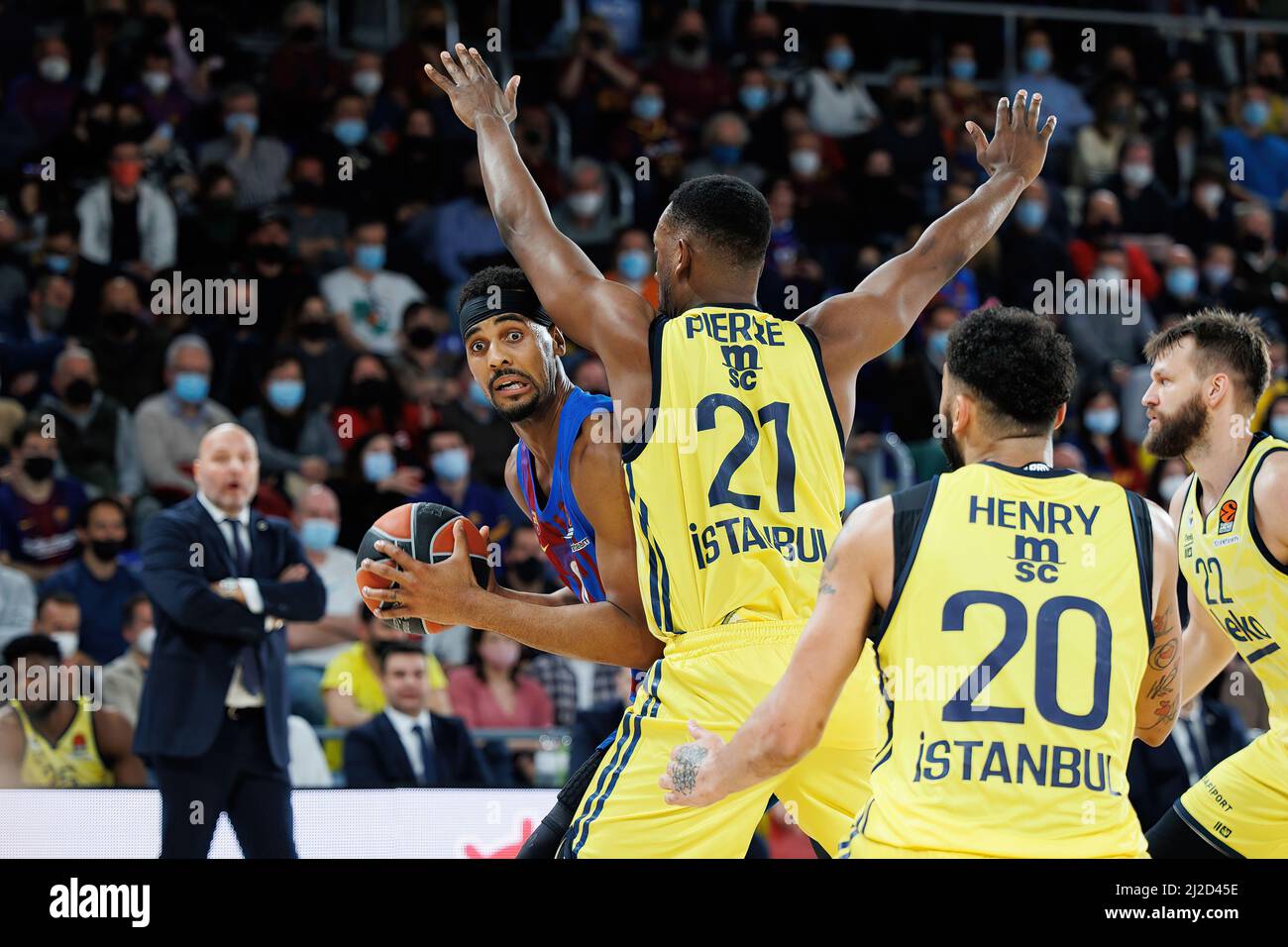BARCELONA - MAR 25: Brandon Davies in action during the Turkish ...