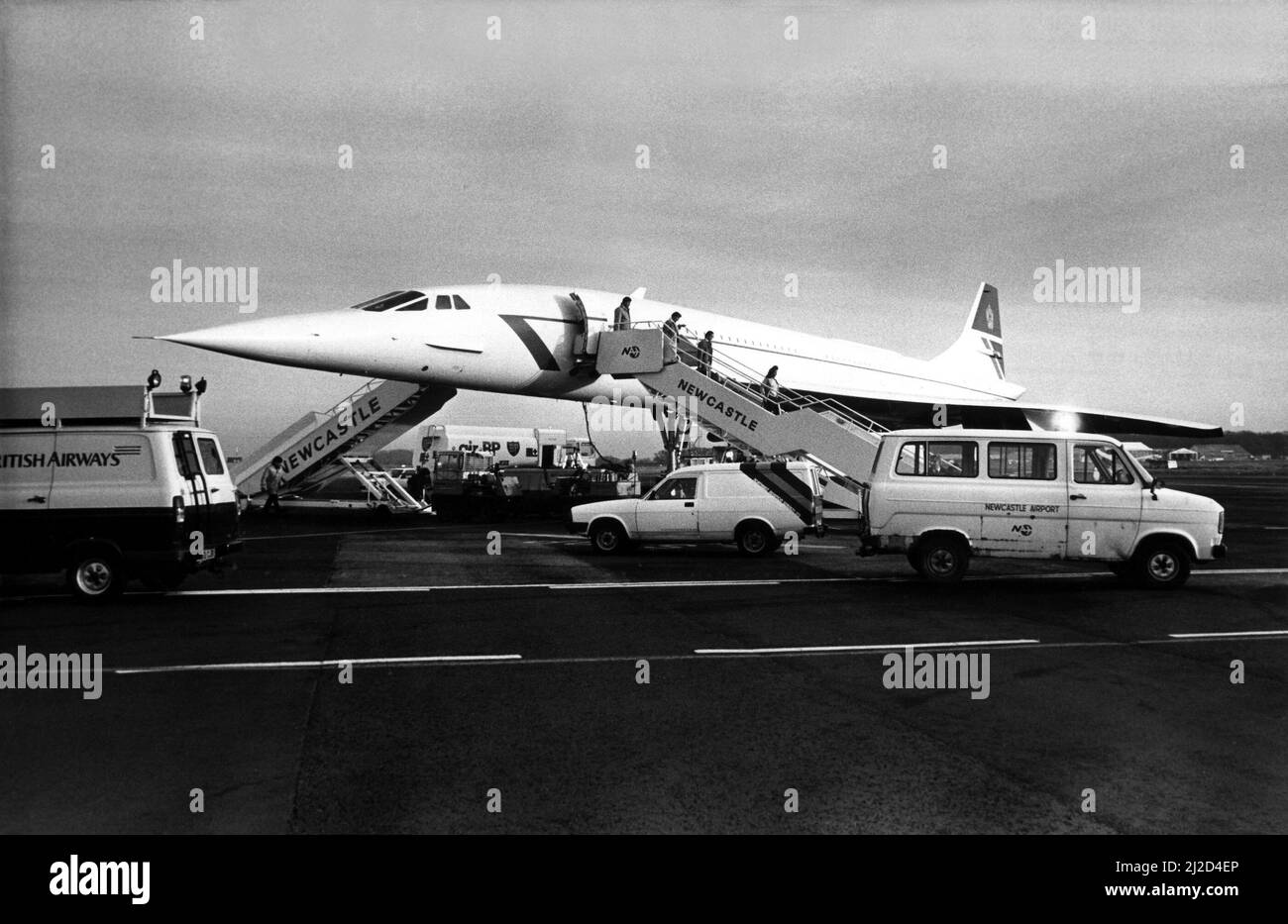 British Airways Concorde airliner / aircraft visits Newcastle Airport ...
