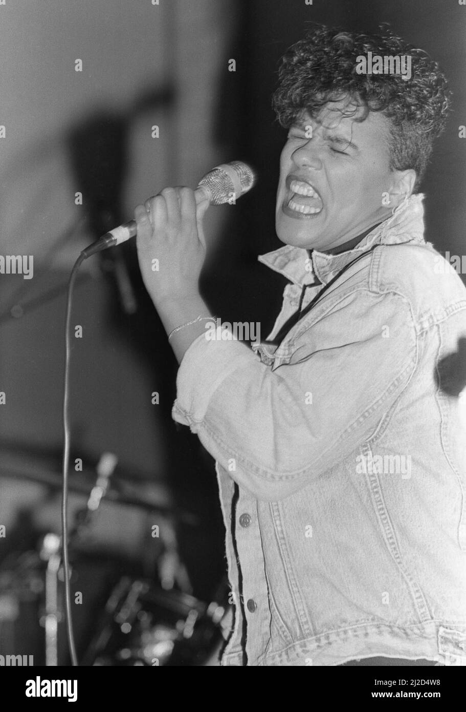 British singer Pauline Black on stage at the Cov Aid concert at the ...