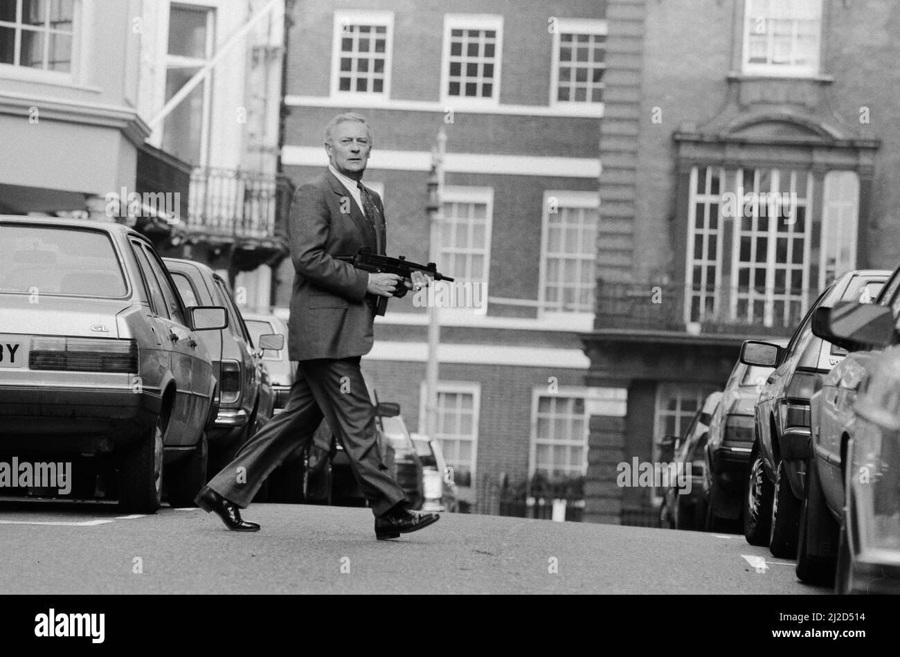British actor Edward Woodward, who plays ex-agent Robert McCall in the ...
