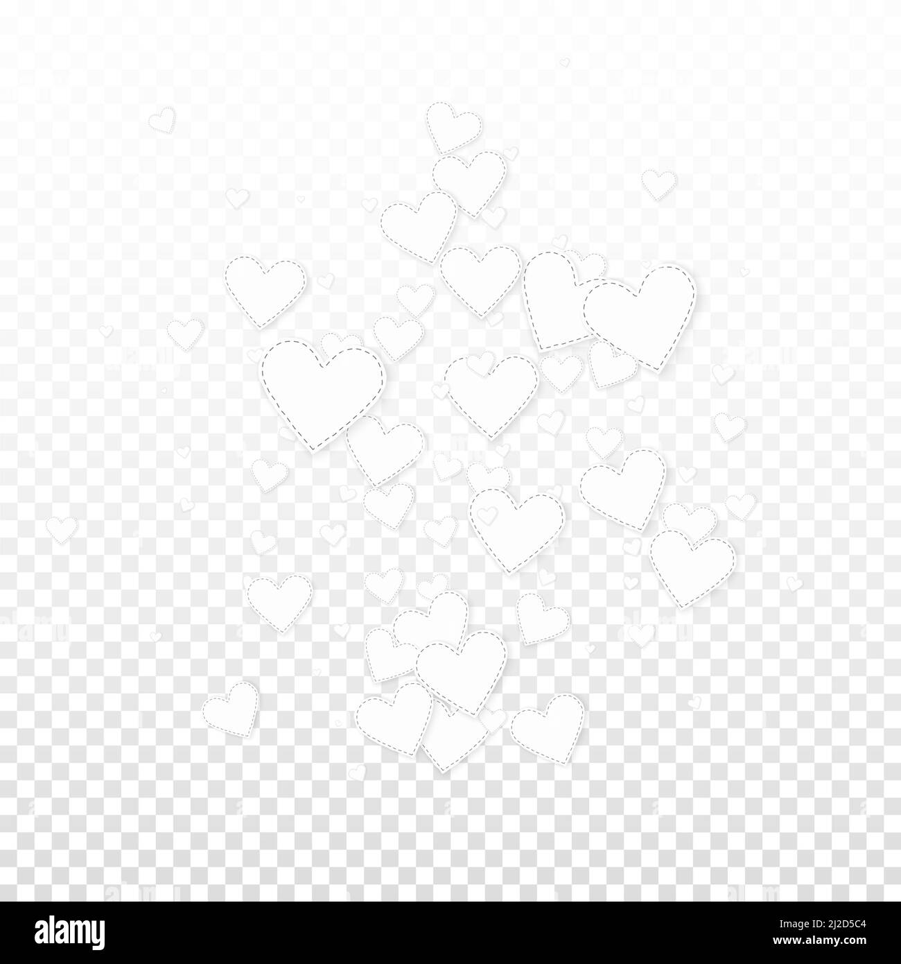 White heart love confettis. Valentine's day explosion unusual ...